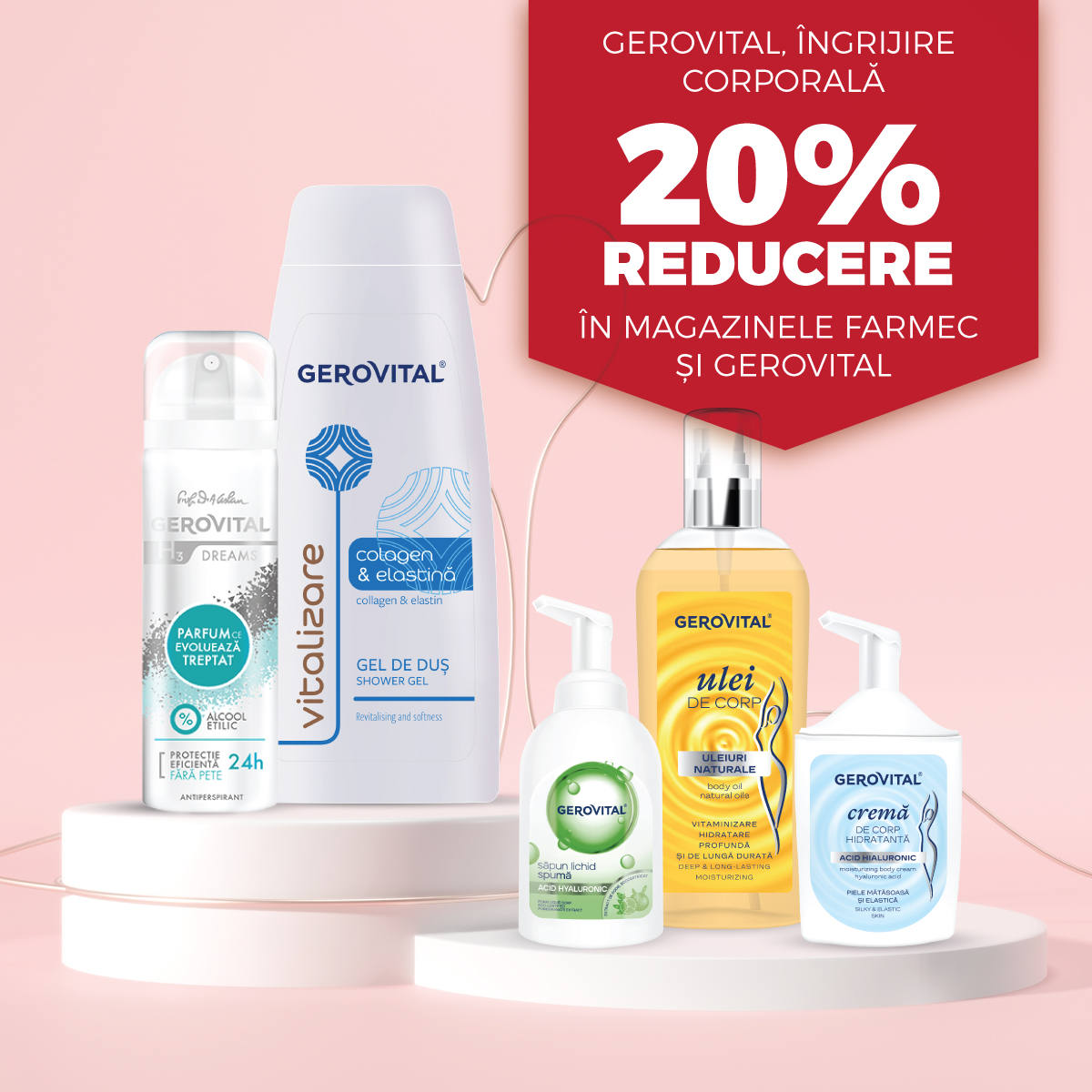 Promoțiile lunii în magazinele Farmec și Gerovital — FARMEC