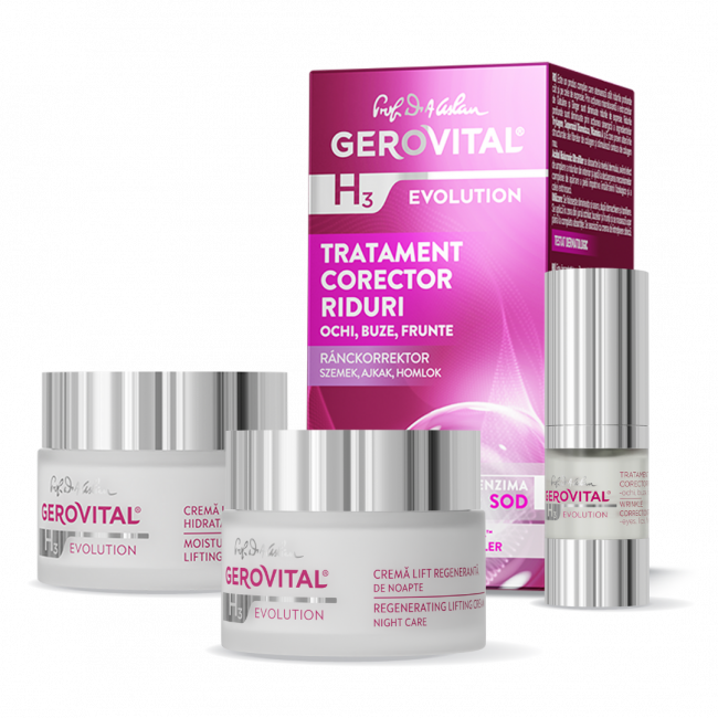 Set Cadou Gerovital H3 Evolution: Cremă de lift de zi, Tratament ...