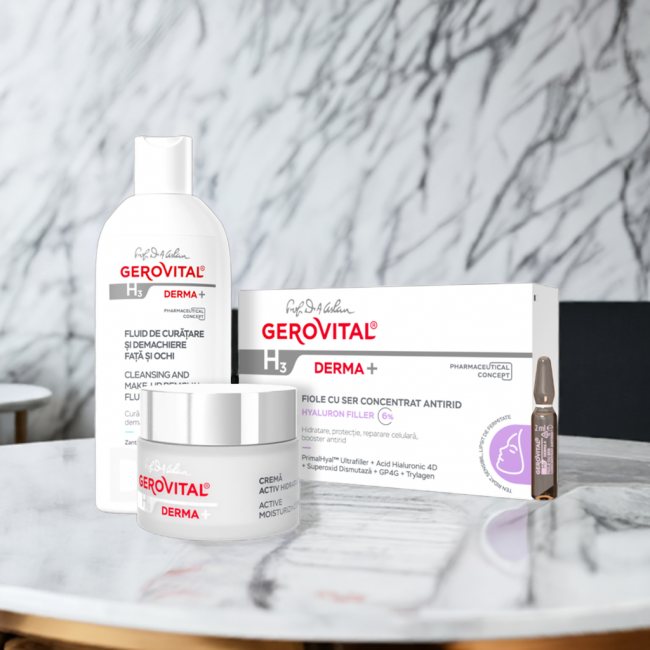Set Cadou Dermatocosmetice Gerovital H3 Derma+: Cremă Activ Hidratantă ...
