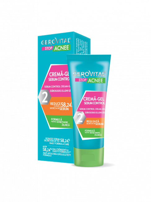 Cremă Sebum Control Matifiantă | Gerovital Stop Acnee