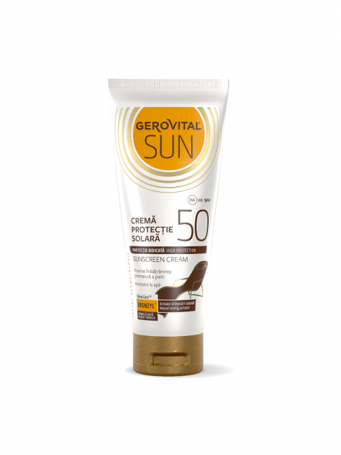 Cremă protecție solară SPF 50 cu Unt de Cacao | Gerovital SUN
