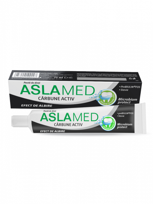Pastă de dinți cu cărbune activ – albire naturală | AslaMed