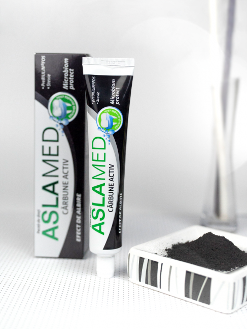 Pastă de dinți cu cărbune activ – albire naturală | AslaMed