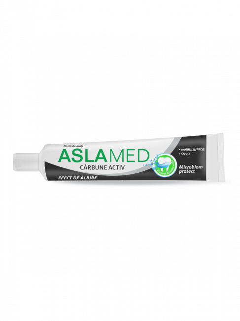 Pastă de dinți cu cărbune activ – albire naturală | AslaMed