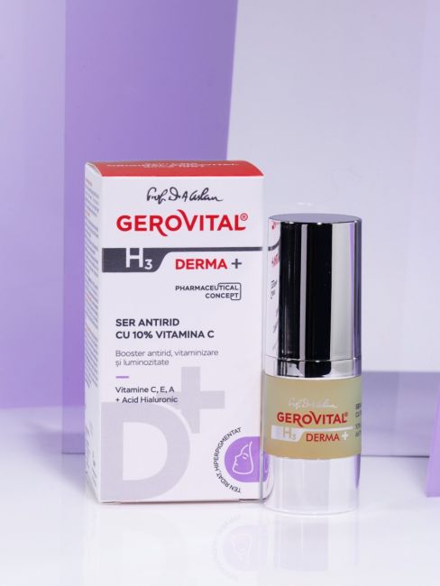 Ser Antirid cu 10% Vitamina C - Gerovital H3 Derma+ - Farmec