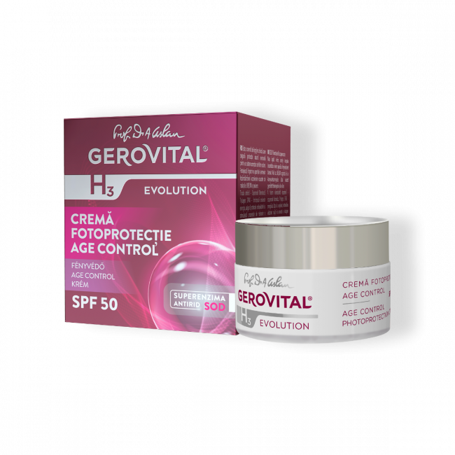 Cremă Fotoprotecție Age Control și Efect Antirid SPF 50, Gerovital H3 ...