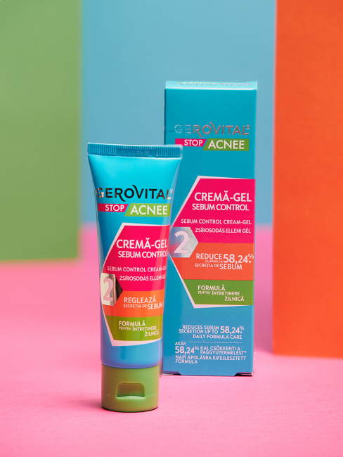 Cremă Sebum Control Matifiantă | Gerovital Stop Acnee